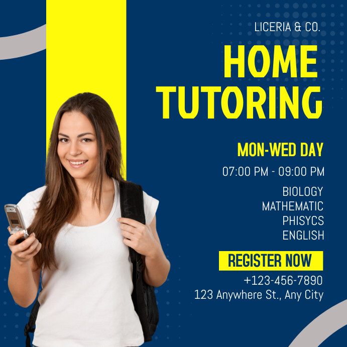 Home tutoring Instagram template | PosterMyWall