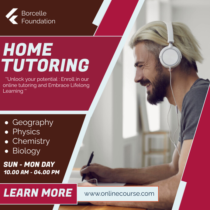 Home tutoring Instagram template | PosterMyWall