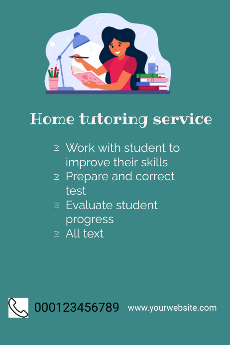 Copy of Home tutoring service | PosterMyWall