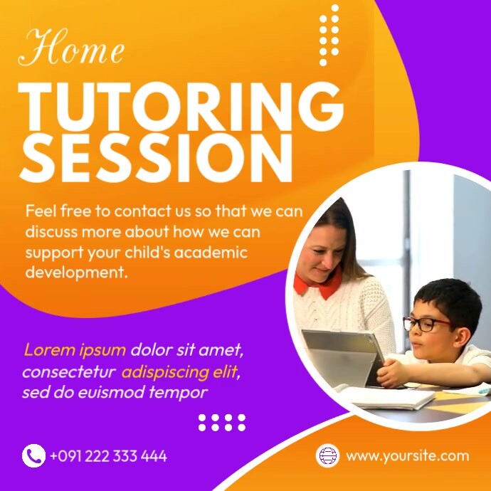 Home Tutoring Session Template | PosterMyWall