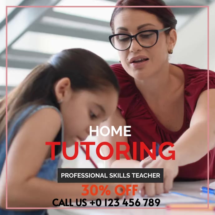 Home Tutoring Teacher Instagram Template | PosterMyWall