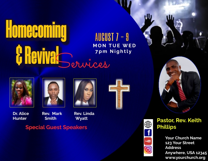 Homecoming and Revival Template | PosterMyWall