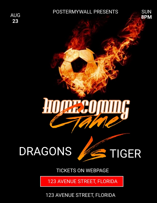 Copy of Homecoming Game Football Poster | PosterMyWall