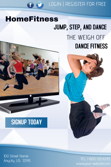 HomeFitness Dance Template | PosterMyWall