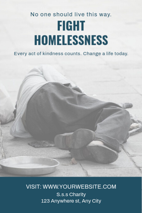 Homeless Donation Ad Poster Template | PosterMyWall
