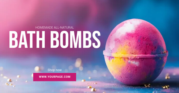 Copy of Homemade Bath Bombs banner template | PosterMyWall