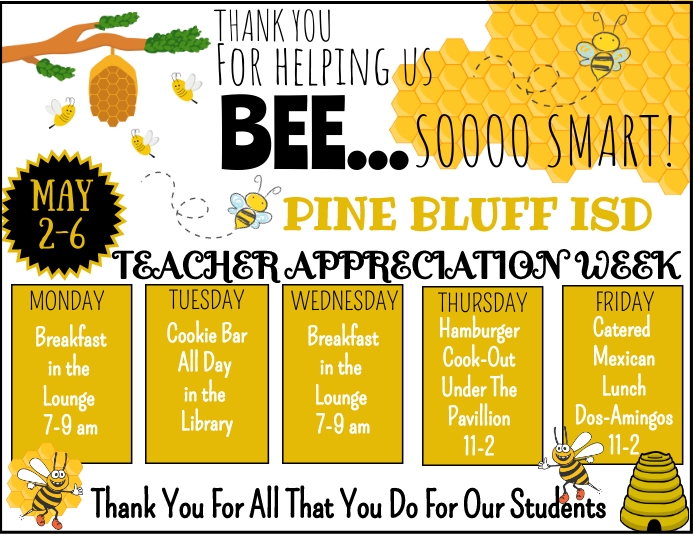 Copy of honey bee teacher appreciation week | PosterMyWall