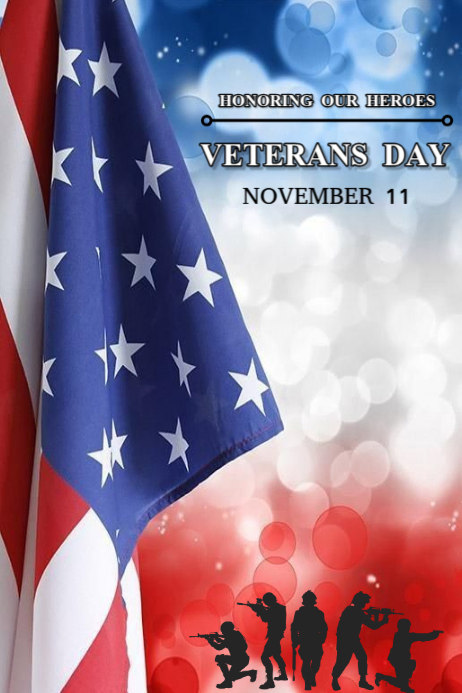 honoring our heroes veterans day Template | PosterMyWall
