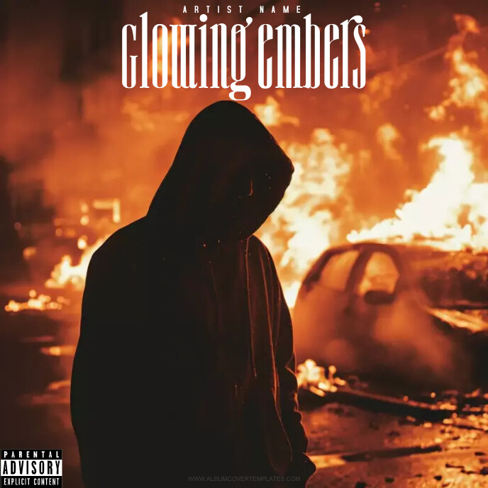 Plantilla de hoodie car fire trap rap music Album Cover de | PosterMyWall