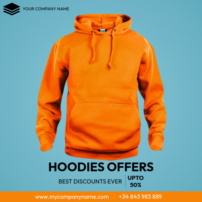 Hoodie Templat | PosterMyWall