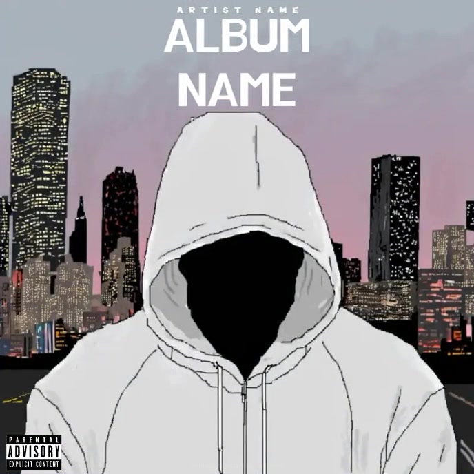 hoodie rap Album Cover Template | PosterMyWall