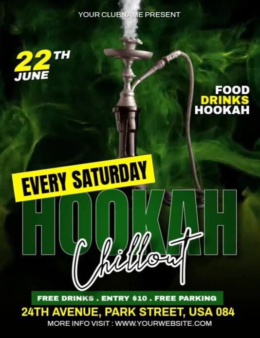Hookah Ads Template | PosterMyWall