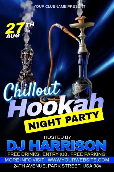 Modèle Hookah Chillout Ads | PosterMyWall