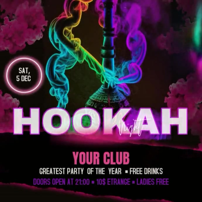 Plantilla de Hookah Instagram | PosterMyWall