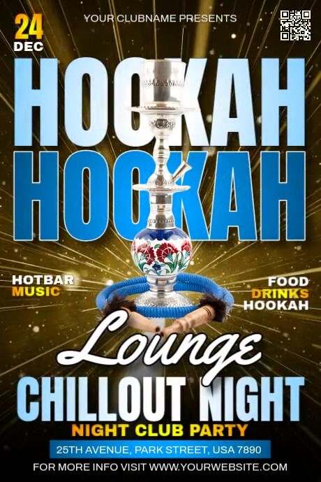 Hookah Lounge Ads Template | PosterMyWall