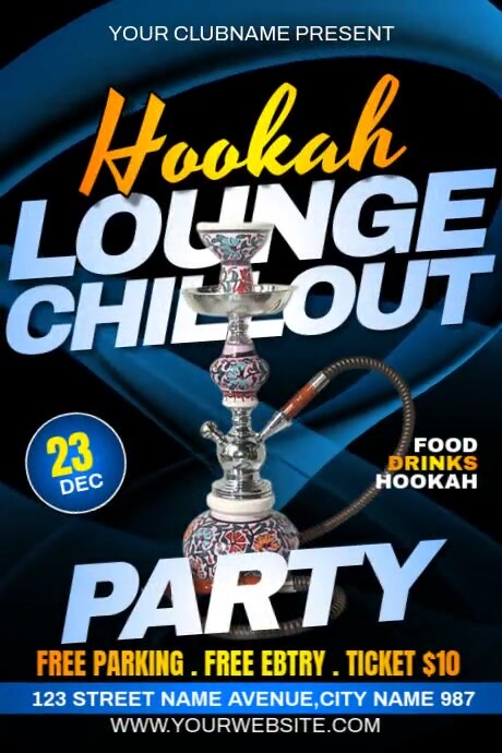 Hookah Lounge Chillout Template | PosterMyWall