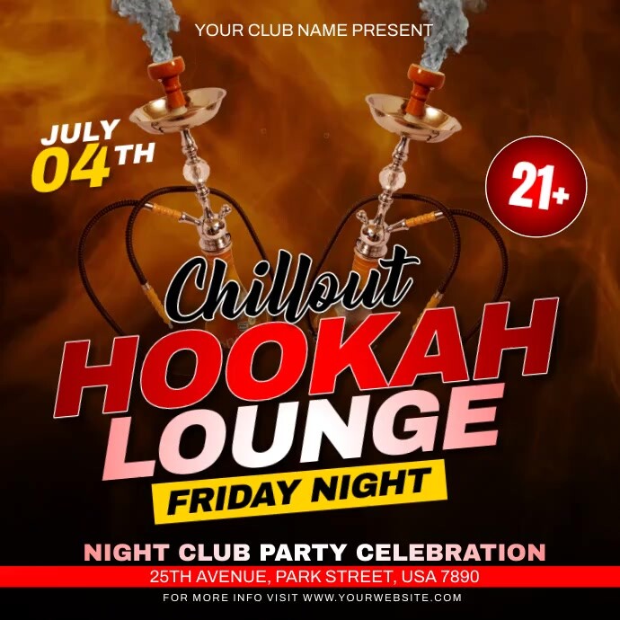 Hookah Lounge Template | PosterMyWall