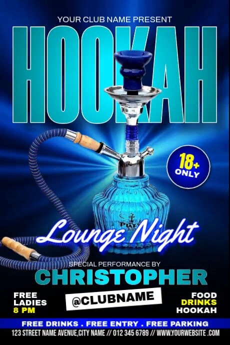 Hookah Lounge Night Template | PosterMyWall