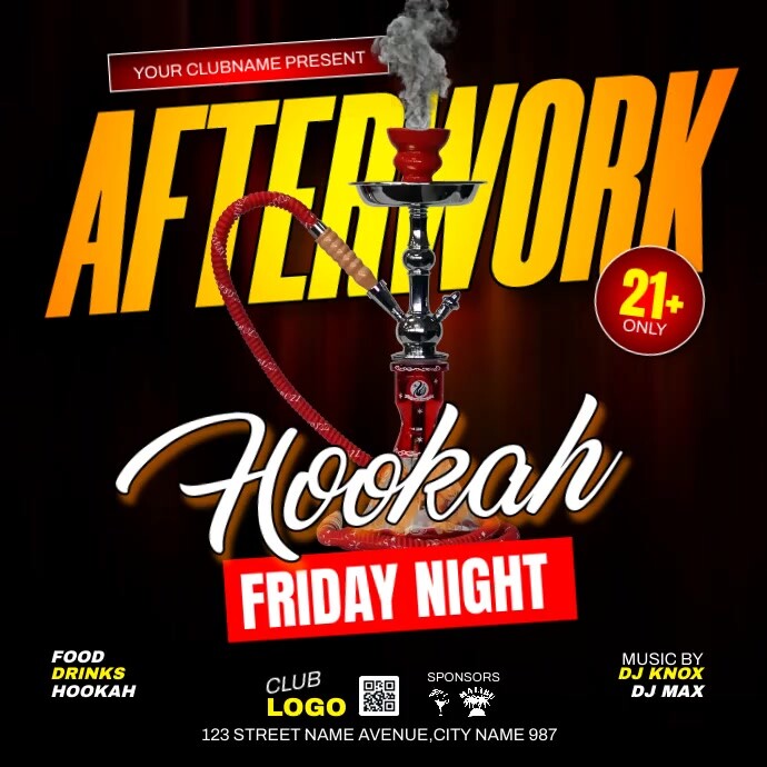 Hookah Lounge Night Template | PosterMyWall