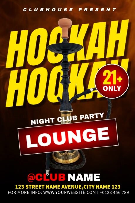 Hookah Lounge Party Template | PosterMyWall