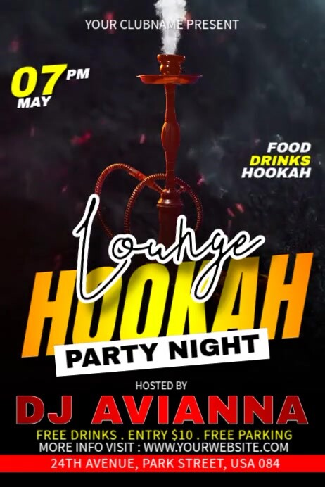 Hookah Lounge Party Template | PosterMyWall