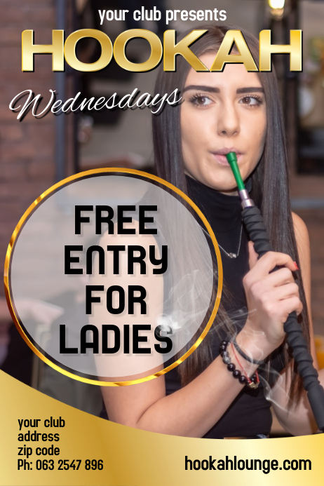 Hookah Lounge Poster Template | PosterMyWall
