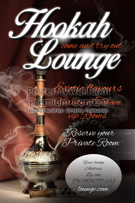 Hookah Lounge Poster Template | PosterMyWall