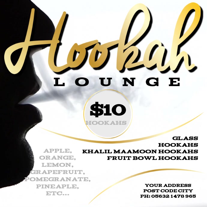 Hookah Lounge Video Post Template | PosterMyWall