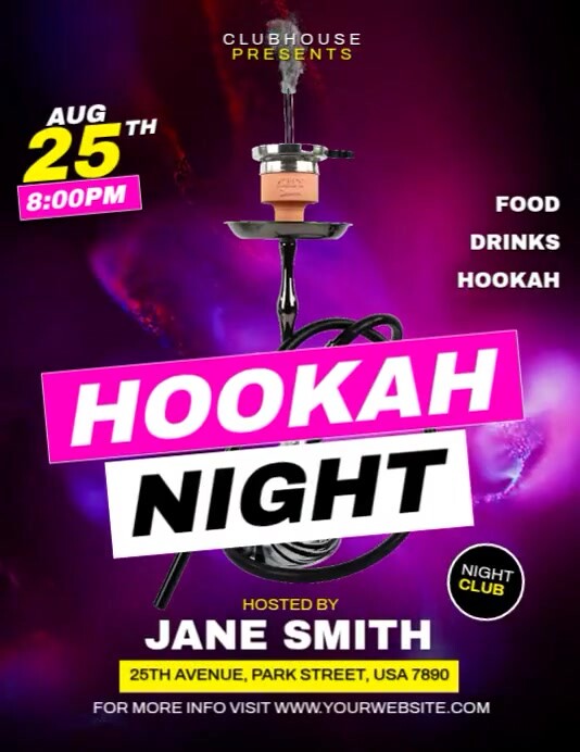 Hookah Night Template | PosterMyWall