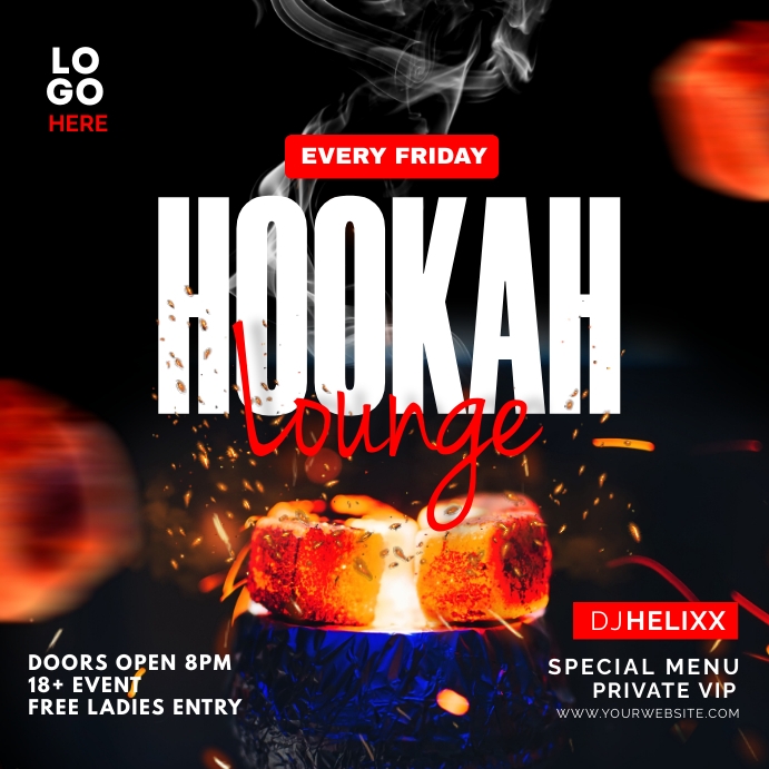 Hookah night Template | PosterMyWall