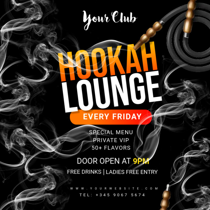 Hookah night Template | PosterMyWall