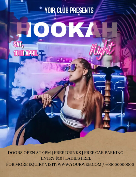 Hookah Night Template | PosterMyWall