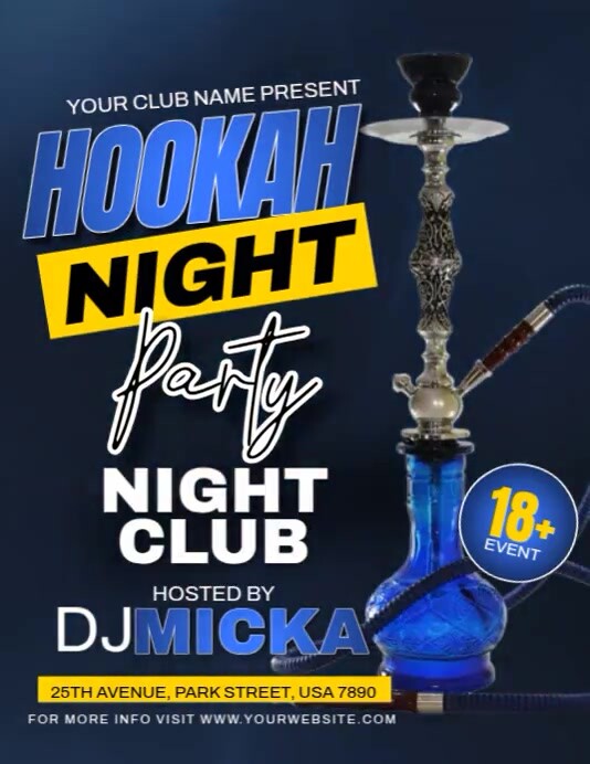 Hookah Night Party Template | PosterMyWall