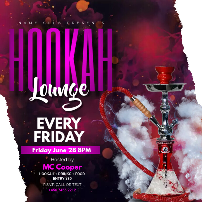 Hookah Party Template | PosterMyWall