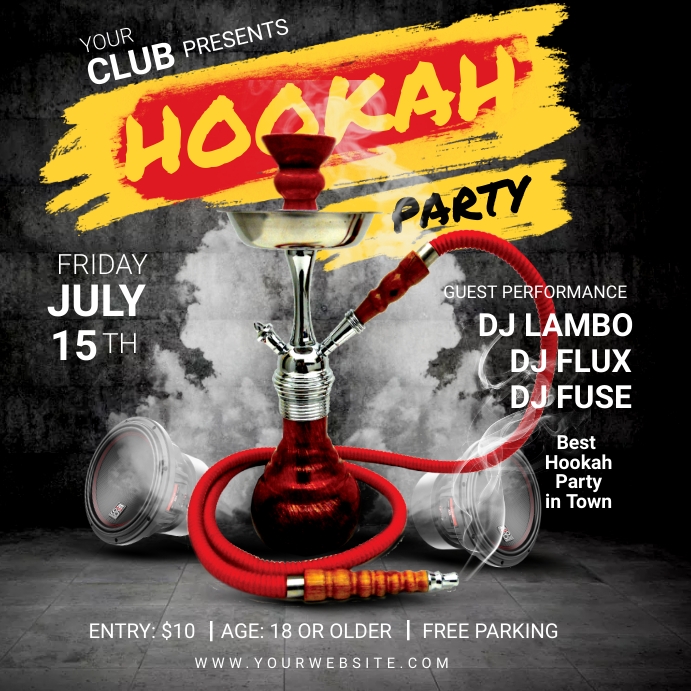 hookah party Template | PosterMyWall