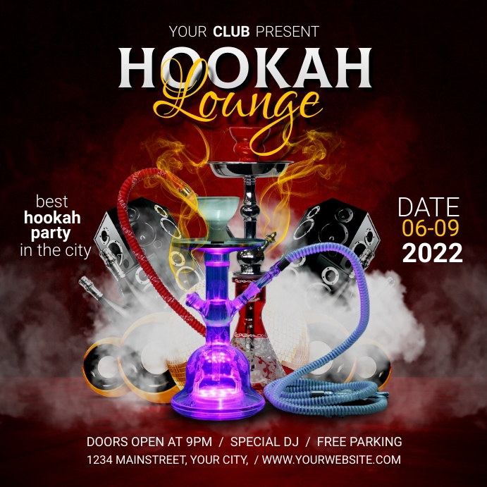 hookah party Template | PosterMyWall
