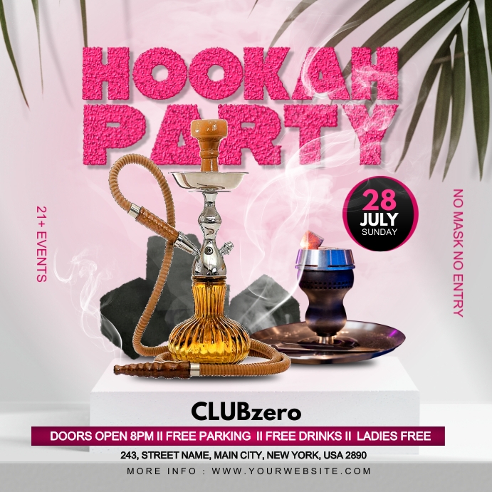 hookah party Template | PosterMyWall