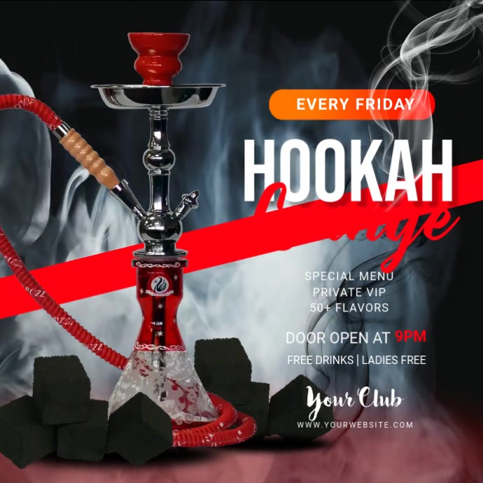 Plantilla de hookah smoke club bar lounge party | PosterMyWall