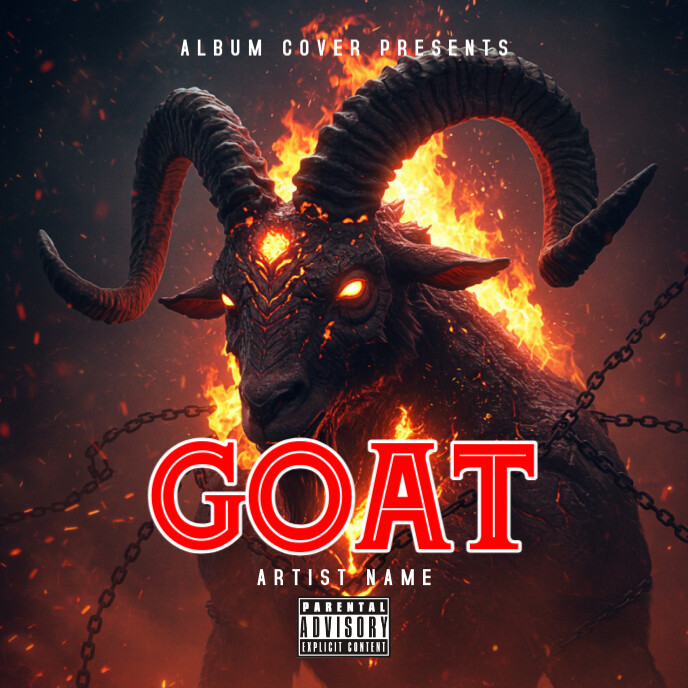 Horror | Sad | Goat Album Cover Template | PosterMyWall