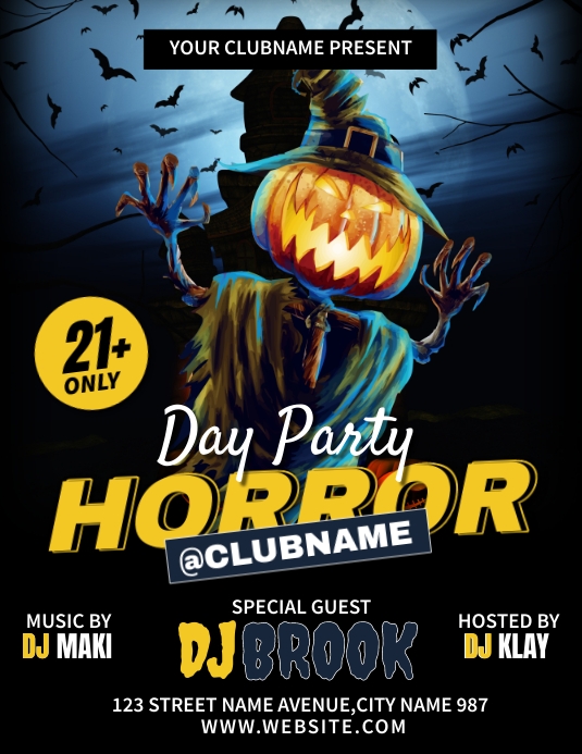 Horror Day Party Template | PosterMyWall