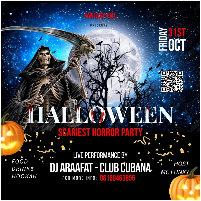 Plantilla de De Horror Halloween Flyer | PosterMyWall