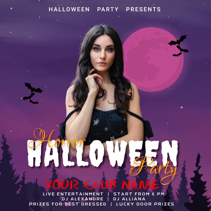 Horror Halloween Party Instagram Ads Template | PosterMyWall