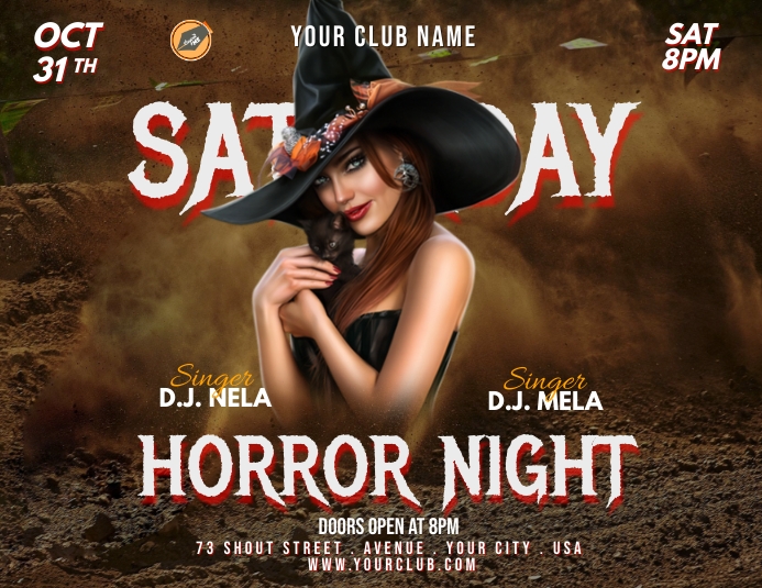 Horror Night Club Event Templat | PosterMyWall