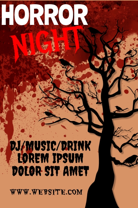 Horror night halloween,template | PosterMyWall
