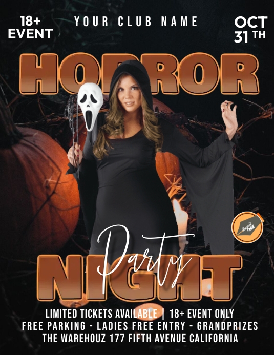 Plantilla de Horror Night Party Ads | PosterMyWall