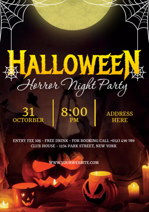 Horror Night Party Template | PosterMyWall