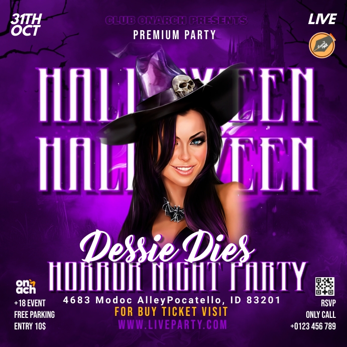 Horror Night Party Template | PosterMyWall