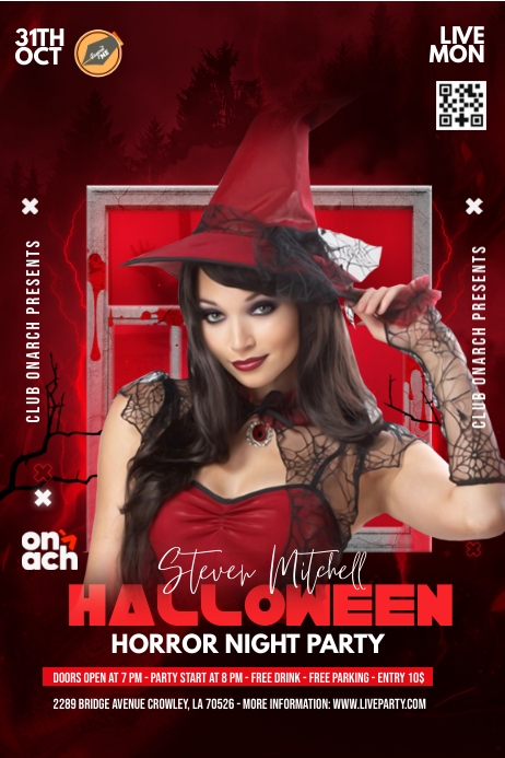 Horror Night Party Poster Template | PosterMyWall