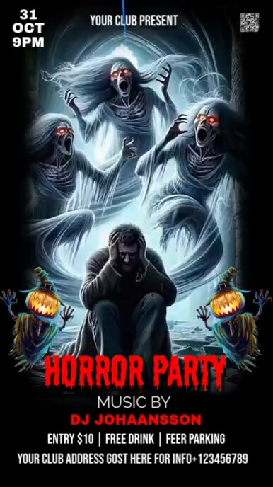 Horror party Template | PosterMyWall