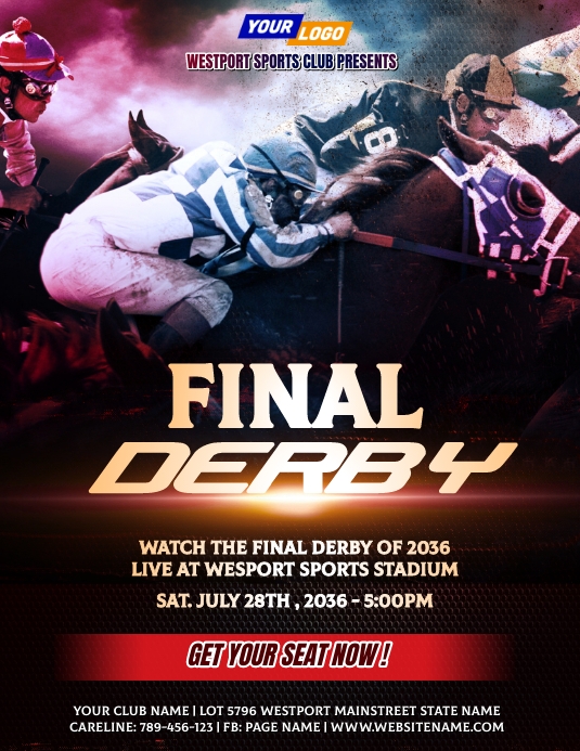 Copy of Horse Race Watch Live Flyer | PosterMyWall